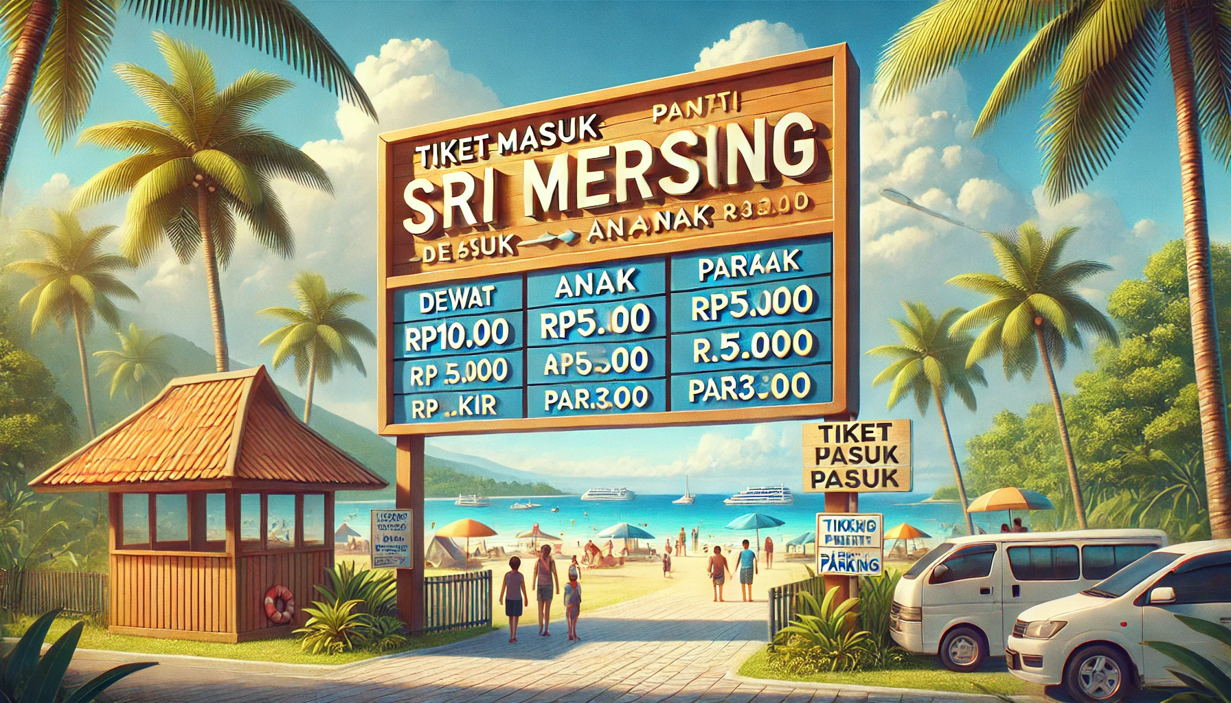 Harga Tiket Masuk Pantai Sri Mersing Wisata Keluarga Favorit